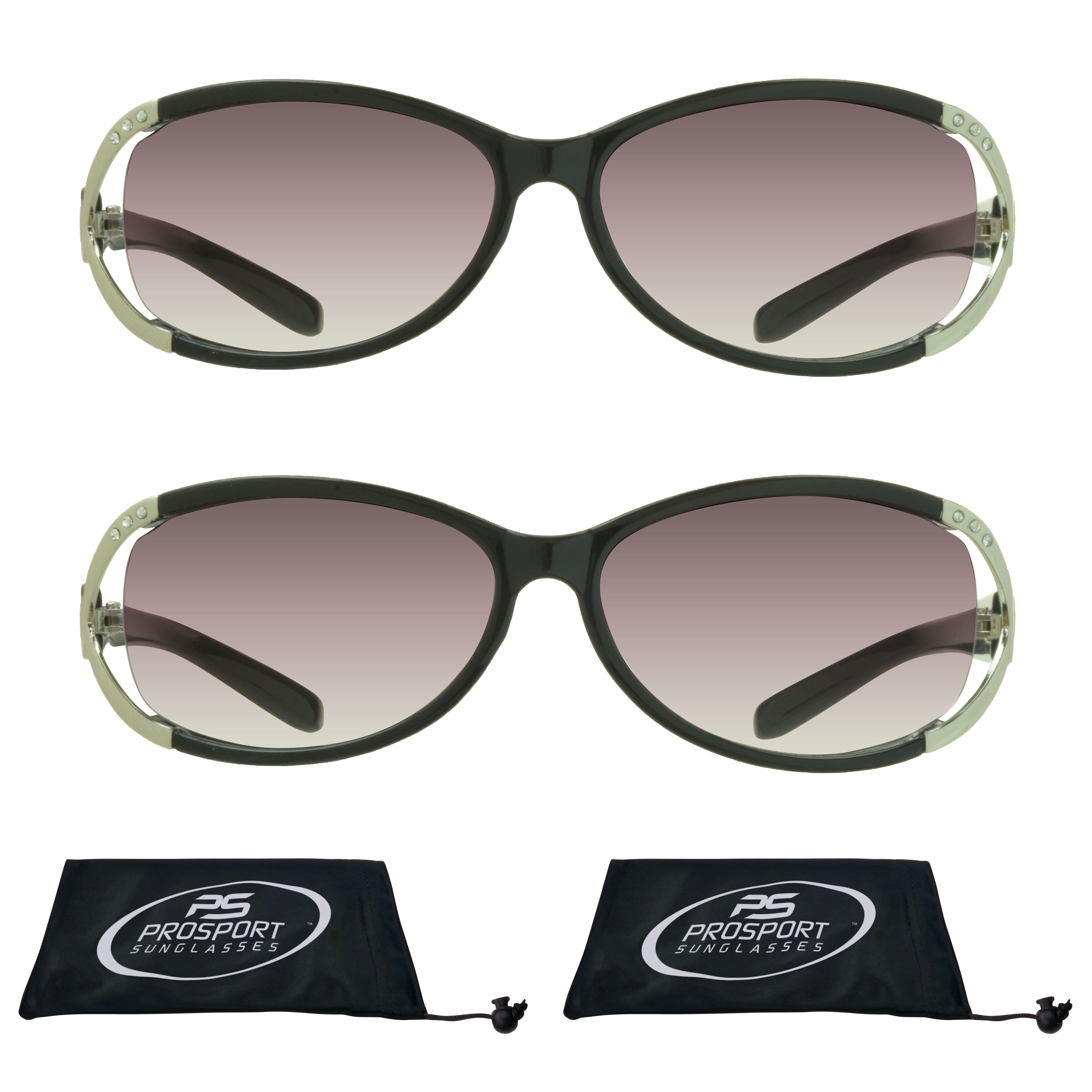 proSPORT Reading Sunglass Reader Light Tinted Women Silver 2 Pairs NOT ...