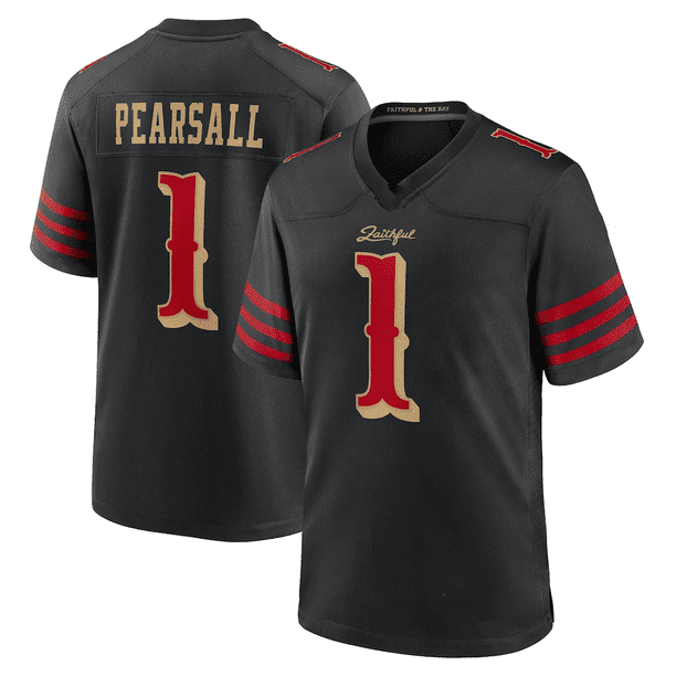 NFL Men's San Francisco 49ers Ricky Pearsall 2025 Rivalry Jersey, Black ...