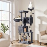 Topeakmart 73''H Multilevel Cat Tree with Hanging Hammocks, Basket ...