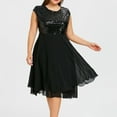 Lilgiuy Plus Size Sleeveless Dress For Women O Neck Solid Zipper