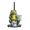 2D Flat Frog On Toilet Paper Towel Holder Funny Tissue Stand With ...