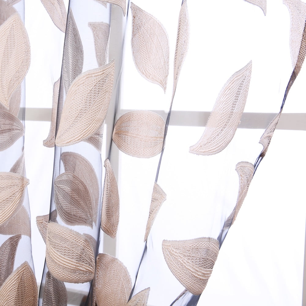 Click here for Hanxiulin 2pcs Leaf Tulle Door Window Curtain Drap... prices