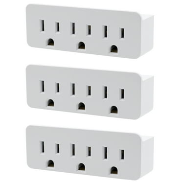 Wideskall 3-Prong Grounded Electrical Plug-In Adapter with On/Off ...