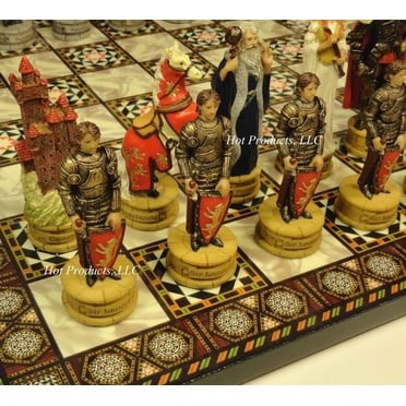 Medieval Times Crusades 32pc Armored Warrior Knight Chess Set with ...