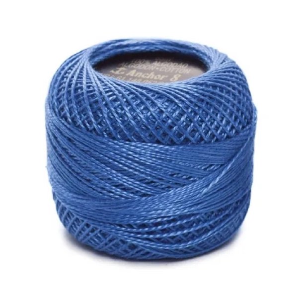 Caja 10 Pzs Hilo Azul Medio Algodón Egipcio Giza Anchor Perlé Coats ...