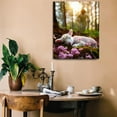 ARTVORA Shepherd and Lamb Canvas Wall Art, Lost Sheep Spring Forest ...