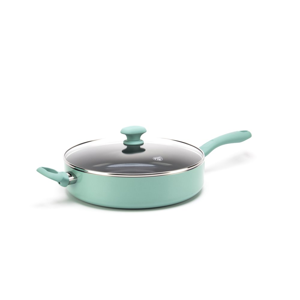 GreenLife Diamond Ceramic Non-stick 5 Qt. Saute Pan, Turquoise ...
