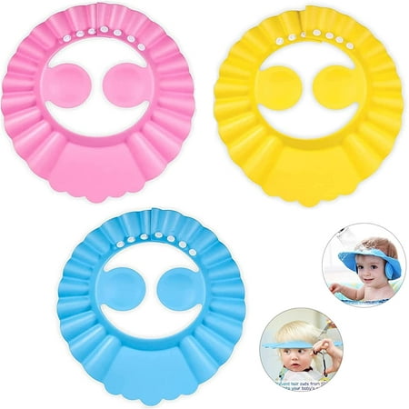 3 Pieces Adjustable Baby Shower Cap, Baby Bathing Cap, for Baby Bathing ...