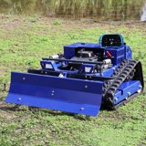 AIWEIYA Crawler Remote Control Lawnmower with Push Shovel Snow Removal ...