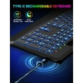 Wagpak RGB Lighting Wireless Ergonomic Keyboards,with Wrist Rest, Black ...
