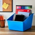 Pen+Gear Large Book Bin with 2 Removable Dividers, Desktop Organizer ...