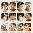 Agiufgs Glass Flower Potted Plant, Artificial Flower Decoration with ...
