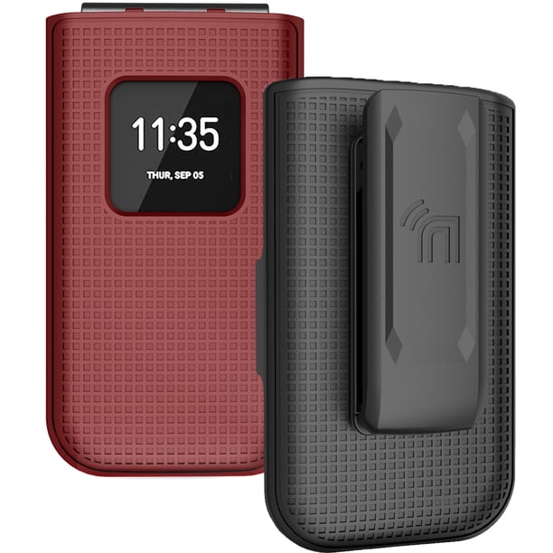Case with Clip for Nokia 2720 V Flip Phone, Nakedcellphone [Red] Snap ...