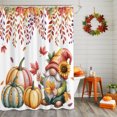 Bathroom Shower Curtain Fall Thanksgiving Dwarf Pumpkin Waterproof ...
