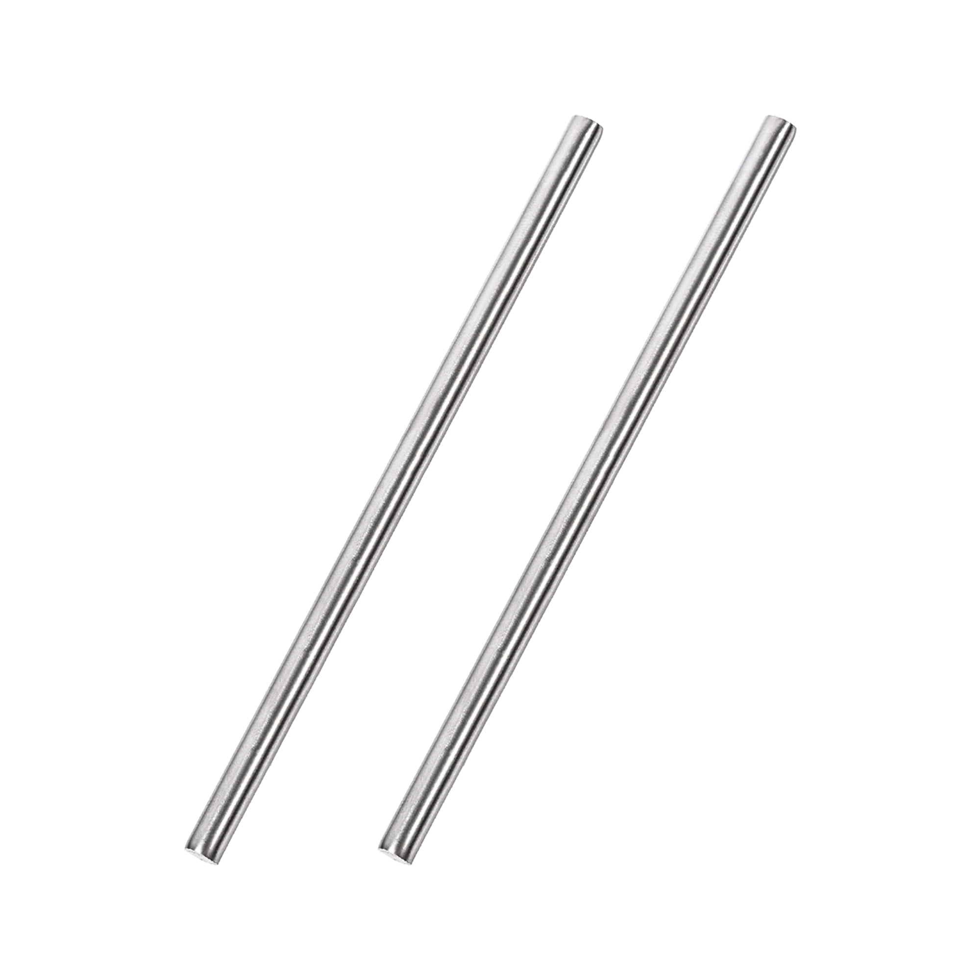 6mm x 200mm 304 Stainless Steel Solid Round Rod for DIY Craft - 2Pcs ...