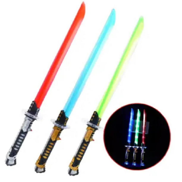 Espada de Juguete Sable Infantil Katana Niño con Luz y Sonido Colores ...