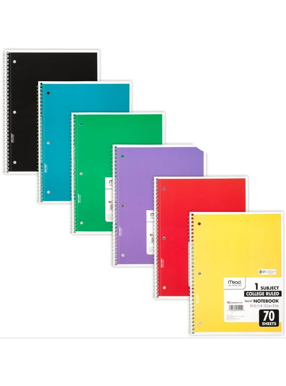 1-Subject Spiral Notebooks in Spiral Notebooks - Walmart.com