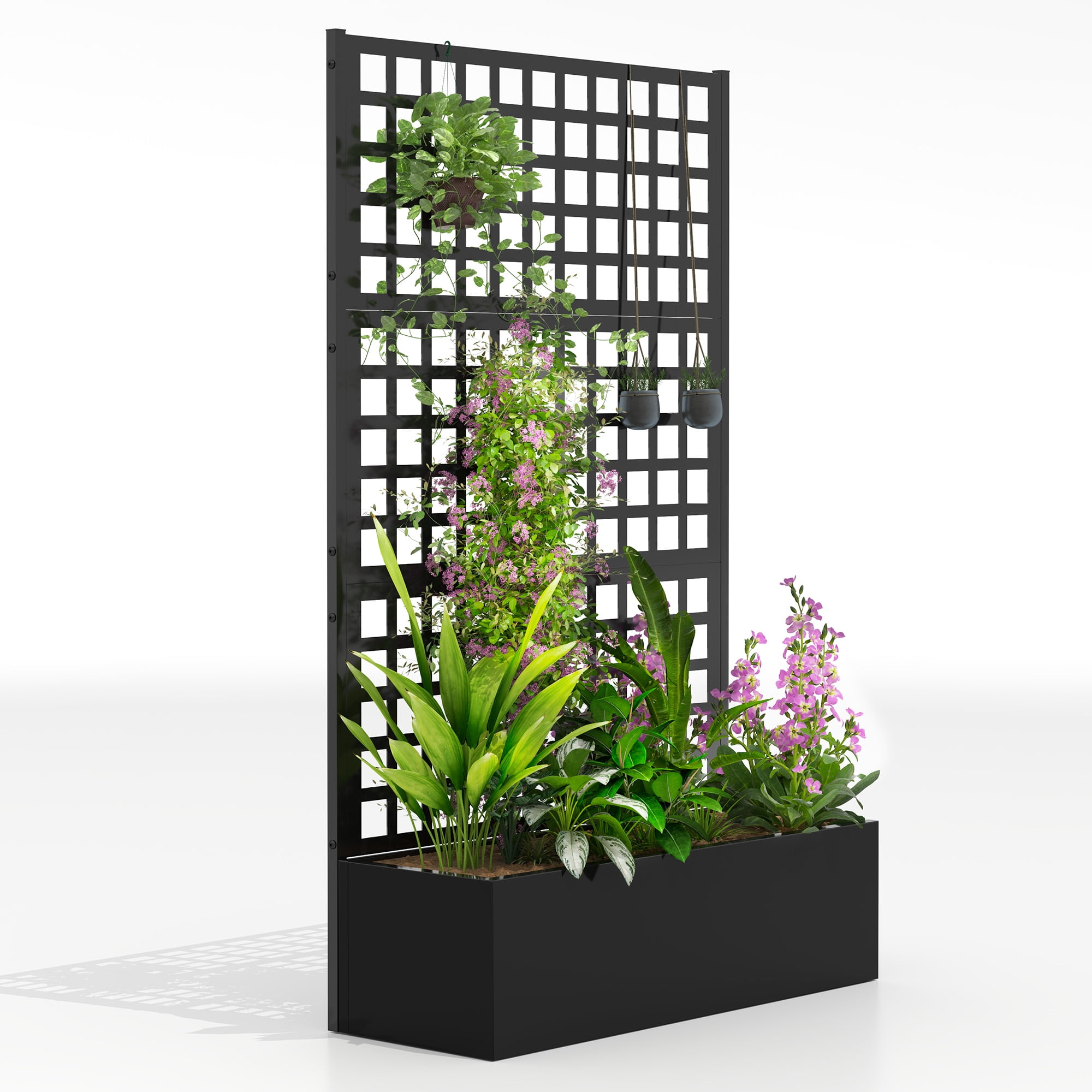 Click here for Outsunny Galvanized Planter Box With Trellis  43 X... prices