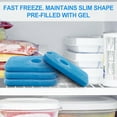 LotFancy Reusable Freezer Ice Packs for Cooler and Lunch Box, Slim 7x4 ...