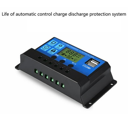 Solar Charger Controller 60A 50A 40A 30A 20A 10A 12V 24V Battery Charger LCD | Walmart Canada