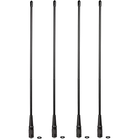 Bingfu Dual Band VHF UHF 136-174MHz 400-470MHz Ham Antenna 4-Pack Walkie Talkie Flexible Whip ...