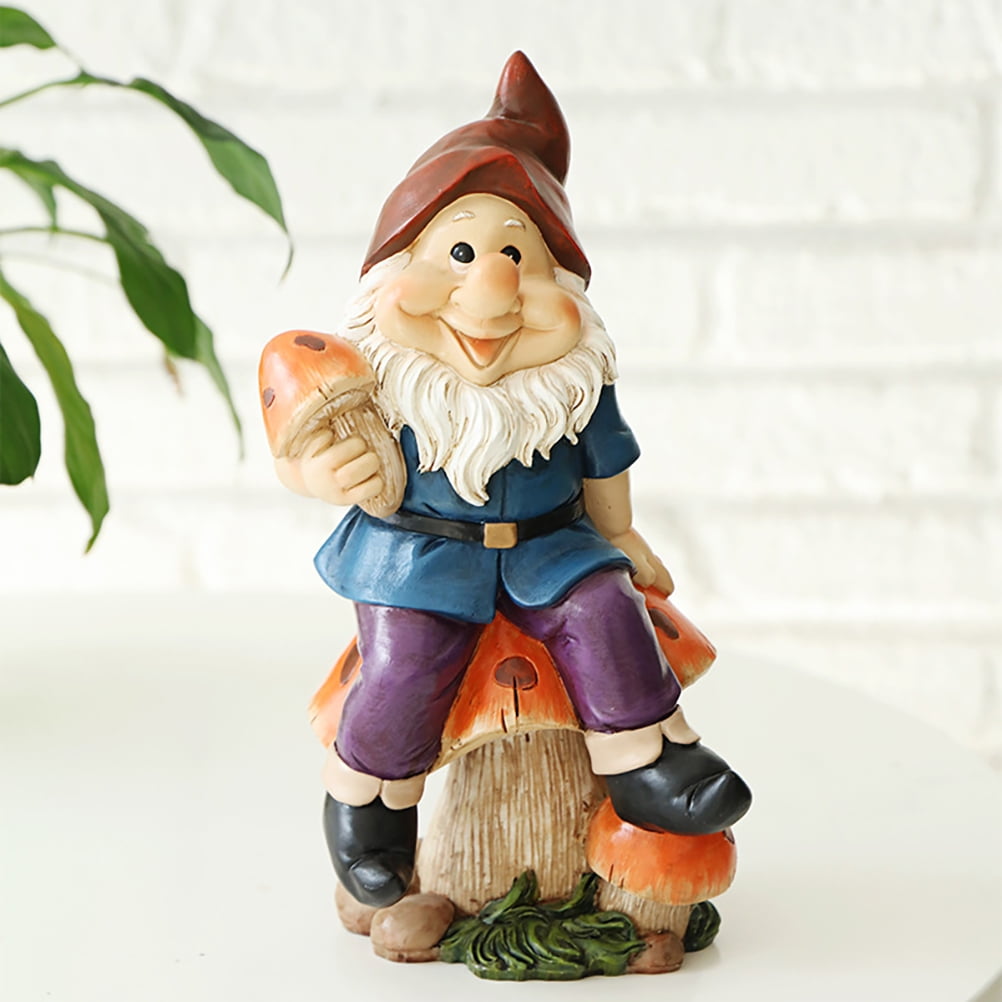 Valatala 26CM Resin Dwarfs Statue Garden Ornament Lovely Dwarf Figurine ...