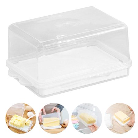 Plastic Butter Storage Box Container Transparent Enlarged Cheese Server ...