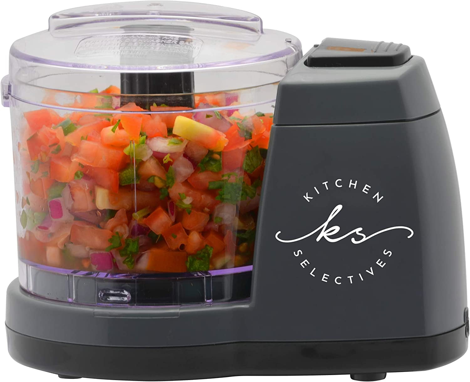 Kitchen Selectives Dark Gray 1½ Cup Mini Chopper - Walmart.com