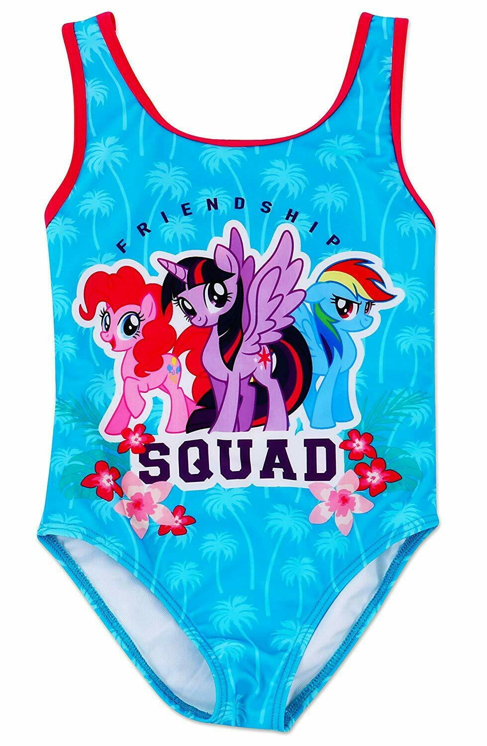 My Little Pony Girl One Piece Swimsuit Bathing Suit Size 5/6 - Walmart.com