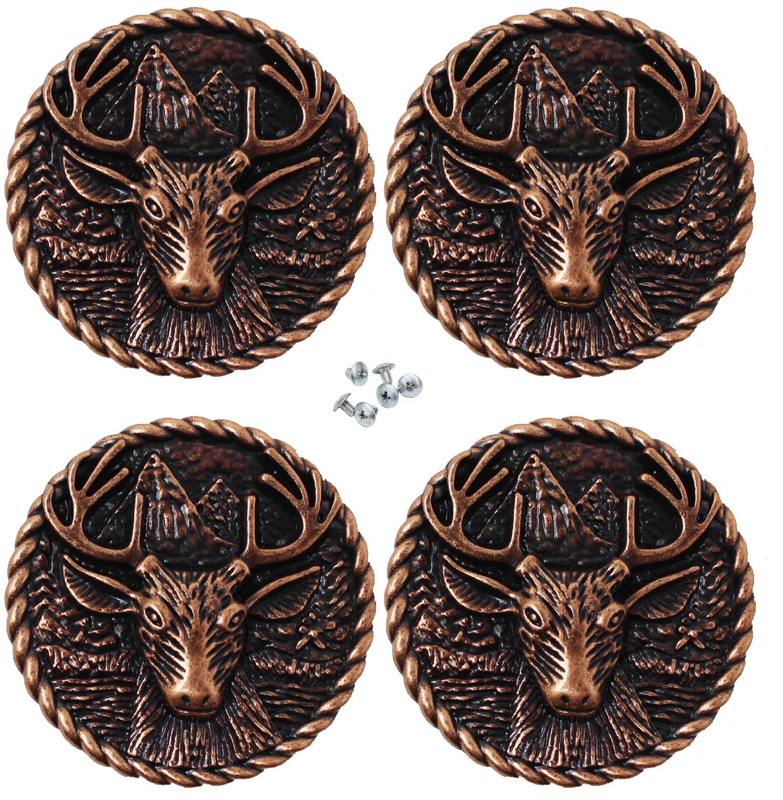 Set of 4 Screw Back Conchos Western Saddle Co620 - Walmart.com