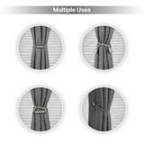 Mainstays Magnetic Tiebacks for Curtains 17.5 Inch Rope Twist Designer ...