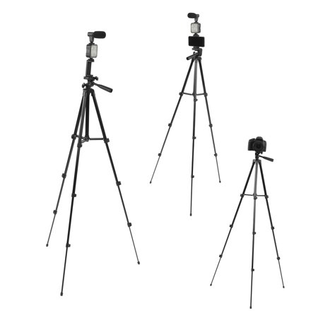 LED Video Light With Tripod And Mic, 3 Brightness Dimmable LED Fill ...