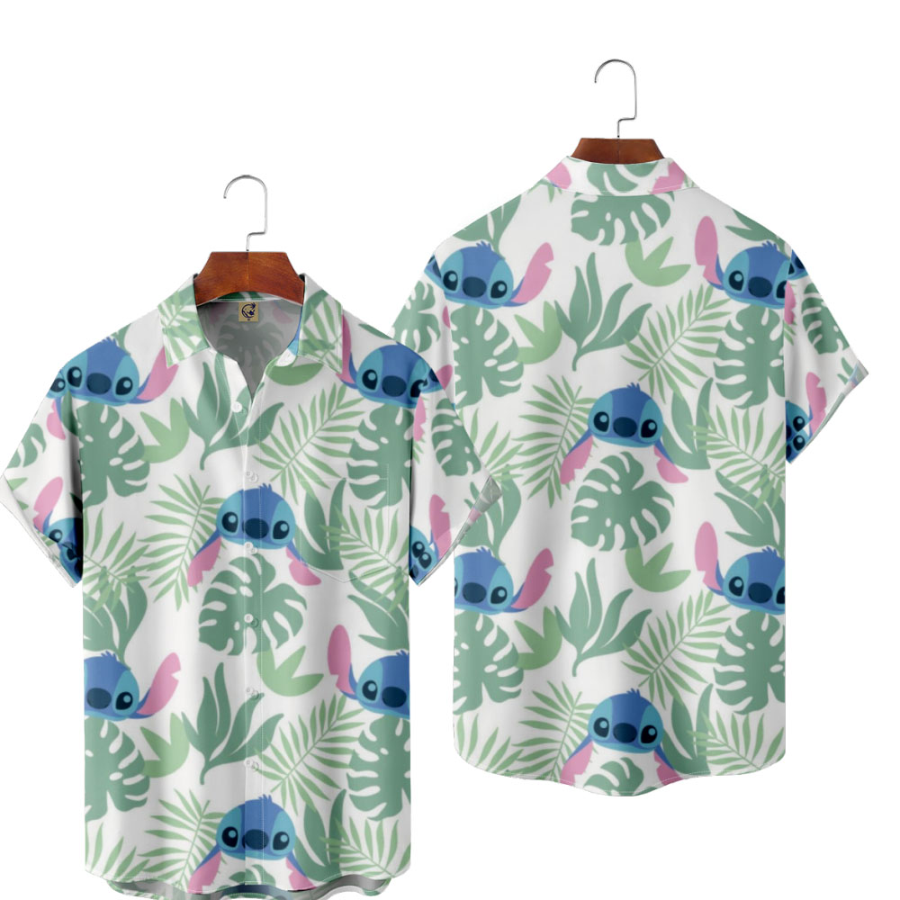 Disney Lilo & Stitch 3D Printed Shirt Short Sleeve,Hawaiian Shirts ...