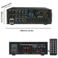 Sunbuck 2000W 2 Channel Bluetooth 5.0 Power Amplifier, Audio Receiver with FM and AUX for Home ...
