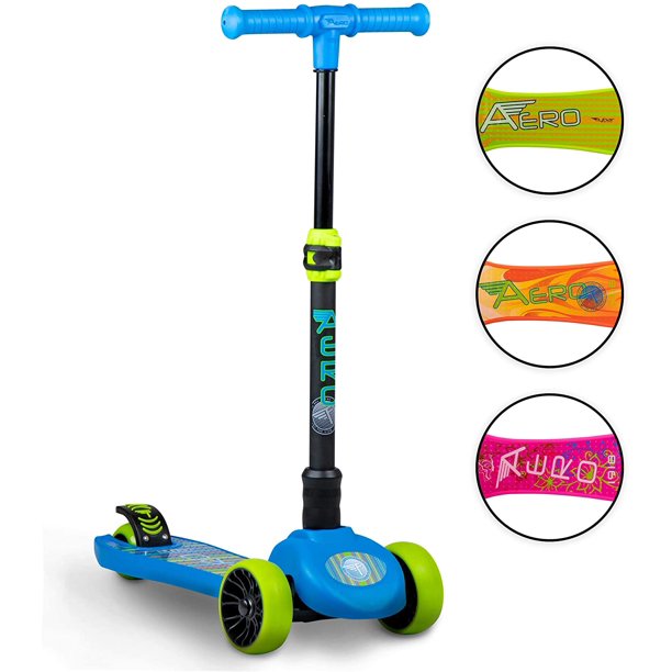 Flybar Aero 3 Wheel LED Kick Scooter for Boys and Girls, Ages 3 ...