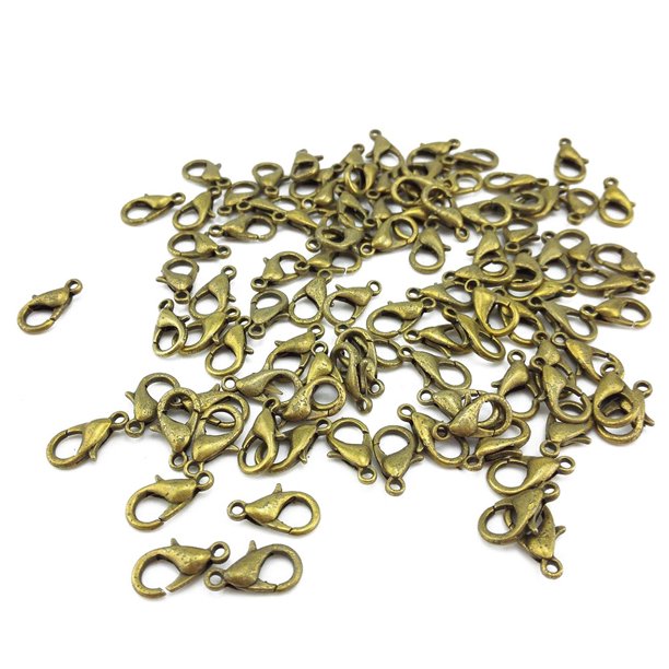 100pcs 7x12mm Curved Lobster Clasps Lobster Claw Clasps DIY Jewelry ...