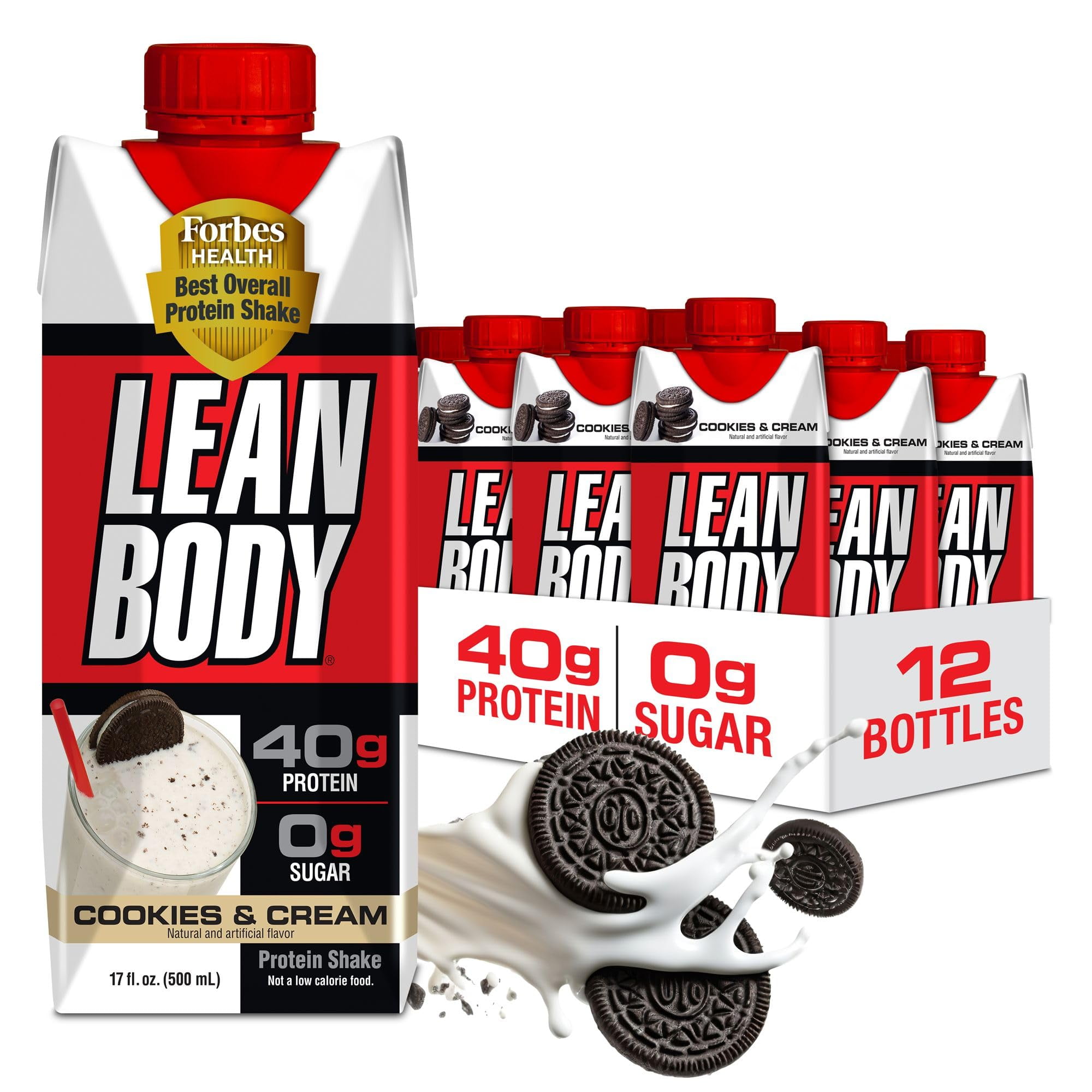 Lean Body Ready-to-Drink Cookies and Cream Protein Shake, 40g Protein ...