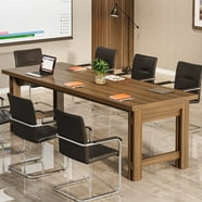 Tribesigns 6.56ft Rectangular Conference Table with Industrial Charm ...