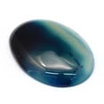 2pc Oval Dyed Natural Striped Agate/Banded Agate Cabochons Steel Blue ...