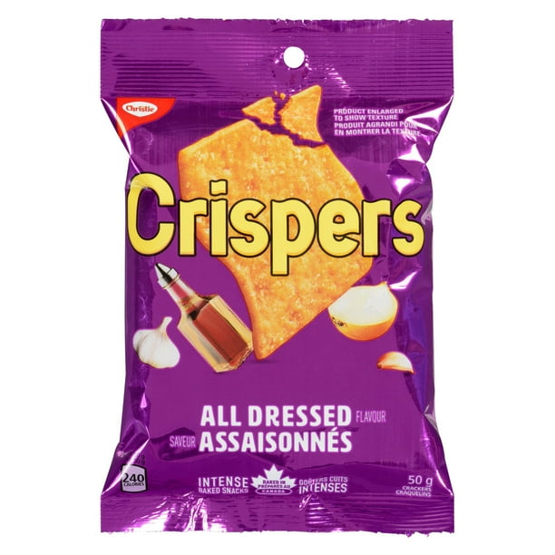 Crispers All Dressed Snacking Crackers, School Snacks, 50 g - Walmart.ca