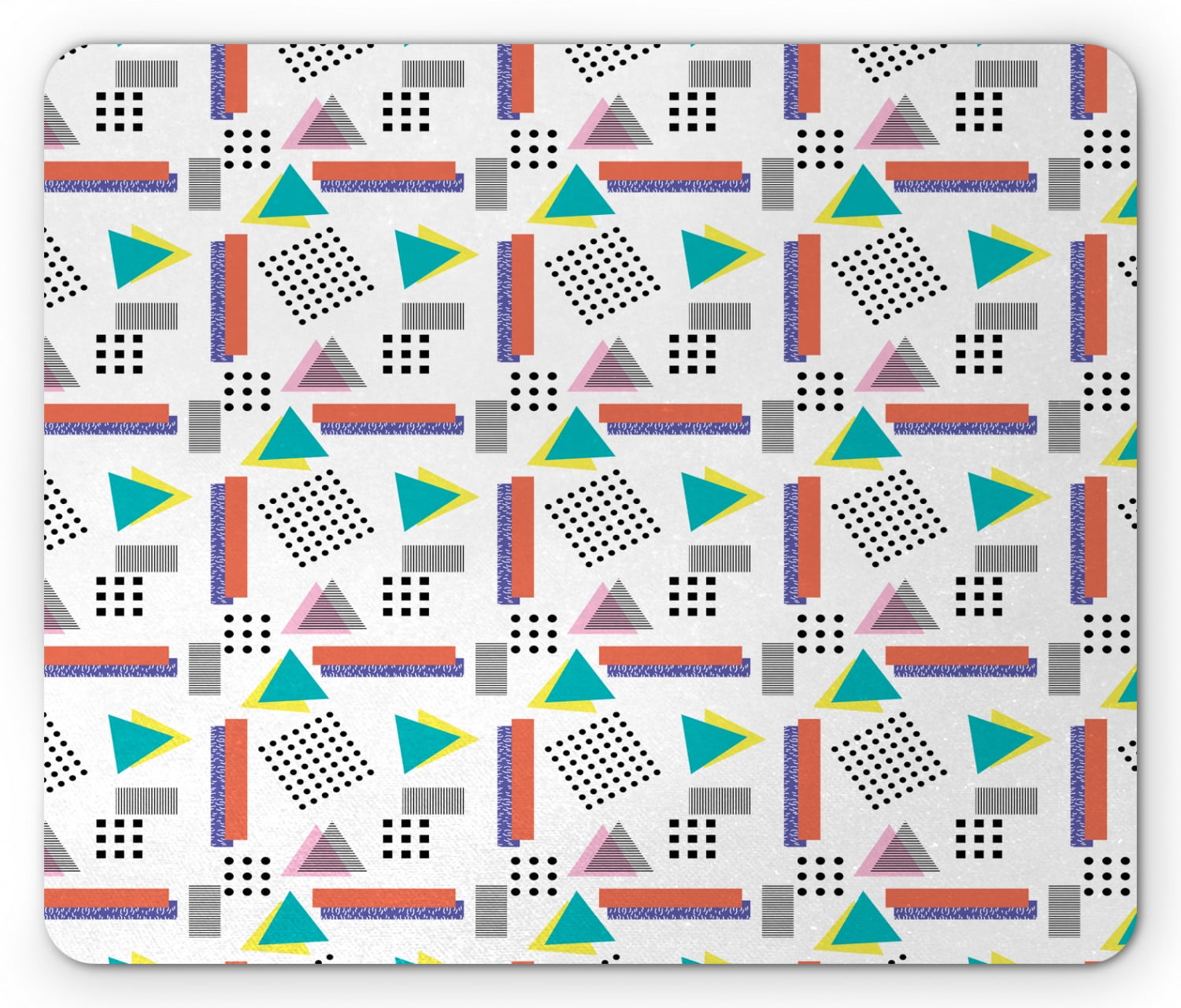 90s Mouse Pad, Memphis Style Geometrical Illustration with Dots Barcode ...