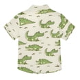 Dailycode Small Short Sleeve Button Down Shirts Cute Little Crocodile ...