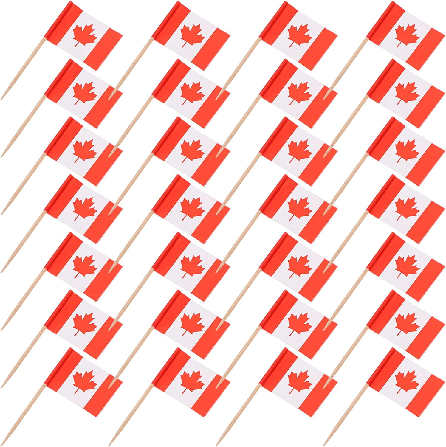 Scottish Food Canada Toothpick Flags 200Pcs Canada Flag Toothpicks ...