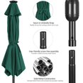 10ft LED Lighted Patio Umbrella, Outdoor Solar Table Umbrella with Tilt ...