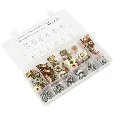U Nut Clip Kit, High Hardness M4 M5 M6 M8 Stainless Steel 4 Size U Nut ...
