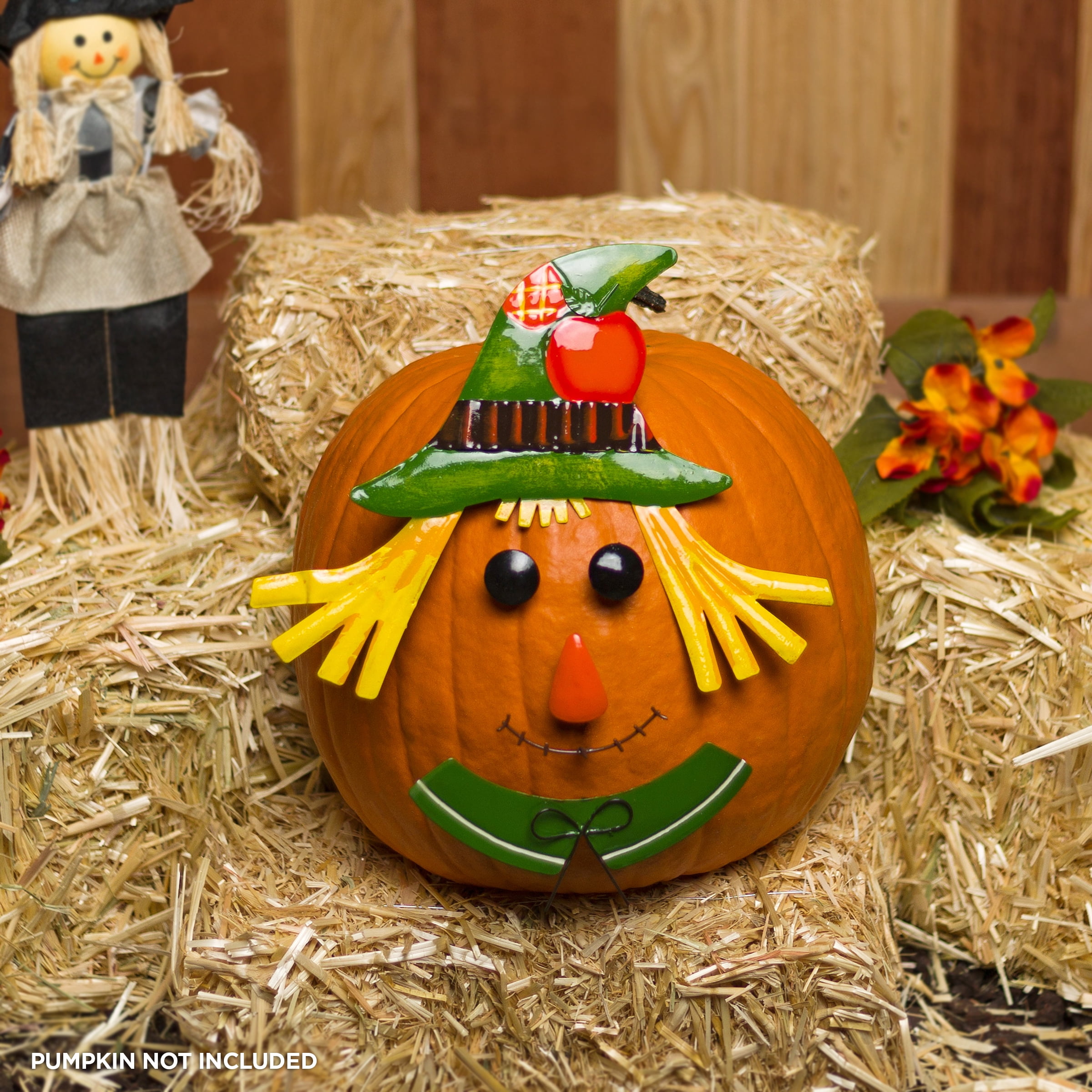 Alpine Corporation Metal Harvest Scarecrow Pumpkin Decorating Craft Kit ...