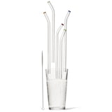 Better Houseware 308 Glass Straws with Cleaning Brush, Set of 5 ...