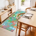 Abstract Ethnic Green Pattern Rectangle Rug 2'x6' Geometric Art Texture ...