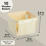 Bright Creations 10 Pack 1 Pint Wooden Vented Berry Baskets, 4x4 Inch ...