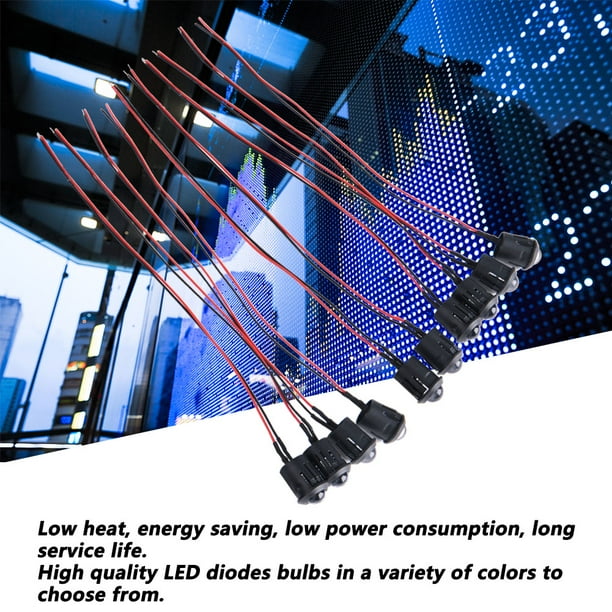 Light Emitting Diode, 10pcs 12V 10mm Pre-wired Constant LED Light ...